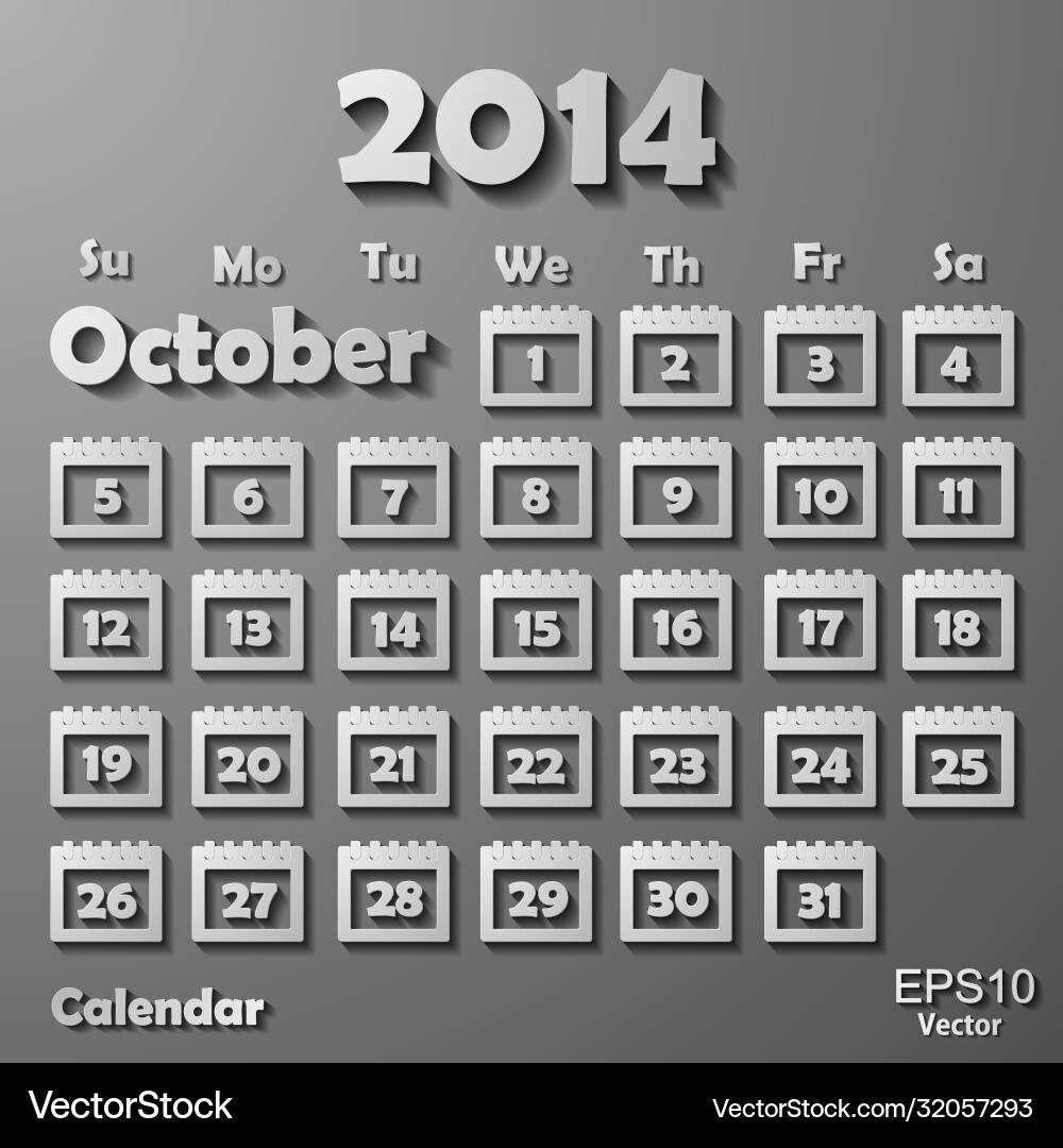 Colorful calendar Royalty Free Vector Image - VectorStock