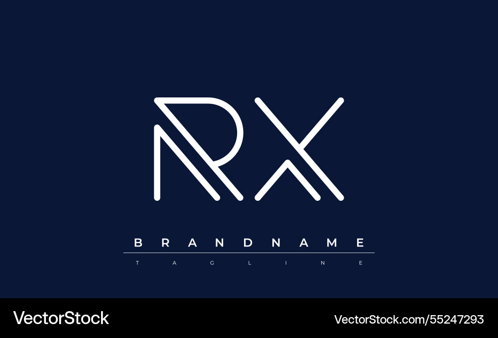 Creative rx letter initial logo image Royalty Free Vector