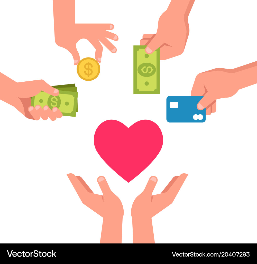 Crowdfunding money concept design Royalty Free Vector Image