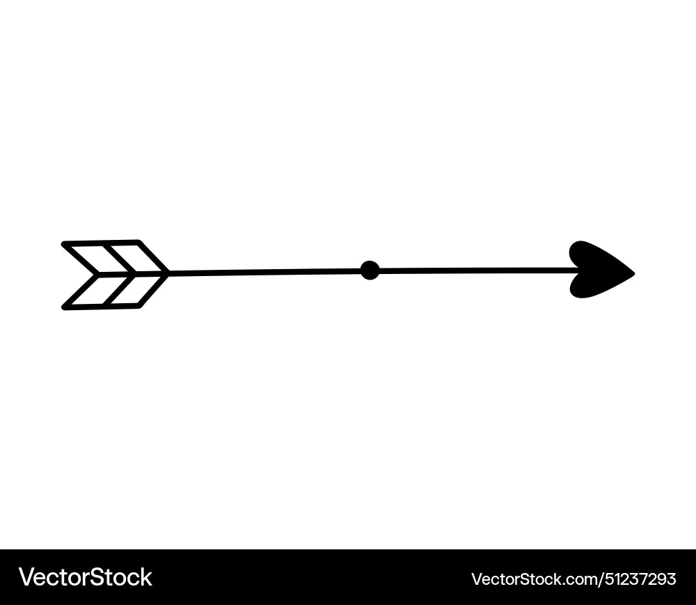 Cute doodle arrow Royalty Free Vector Image - VectorStock