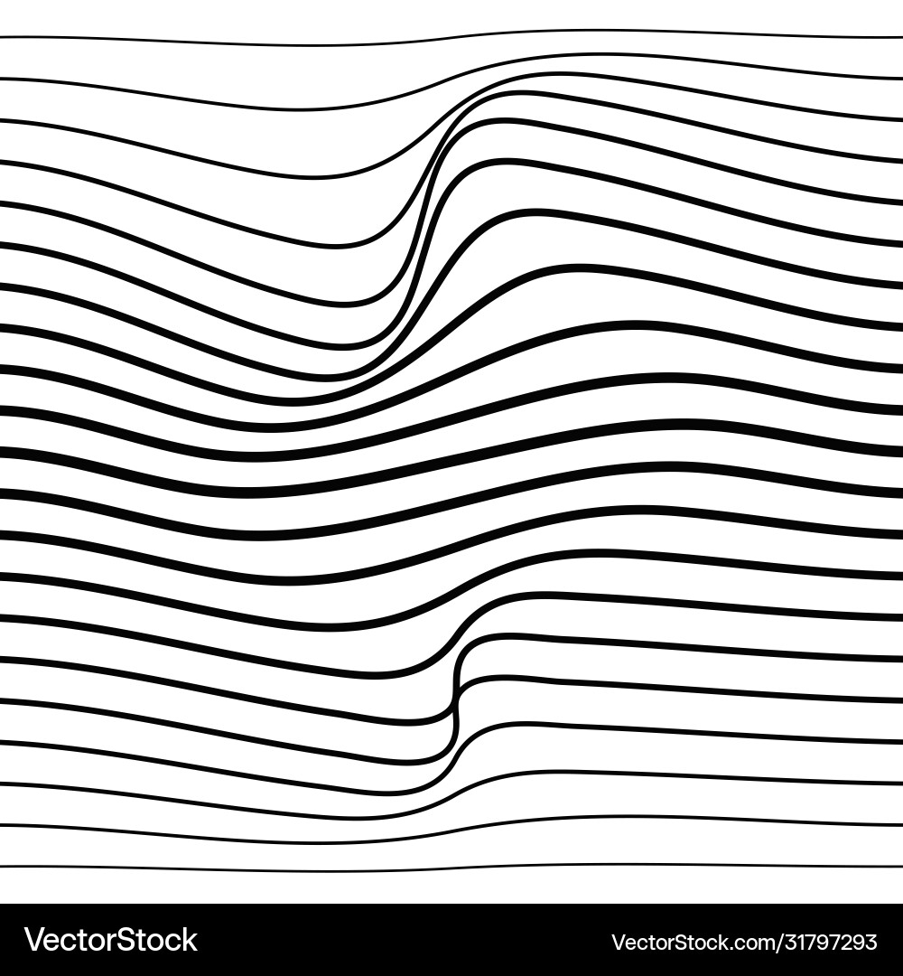 Distorted wave monochrome texture Royalty Free Vector Image