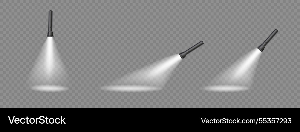 Flashlight light bulb spotlight advertisement Vector Image