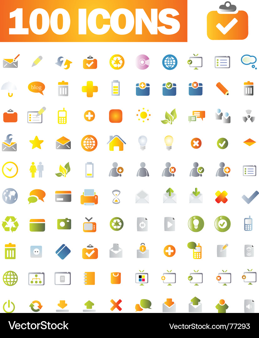 Icons set Royalty Free Vector Image - VectorStock