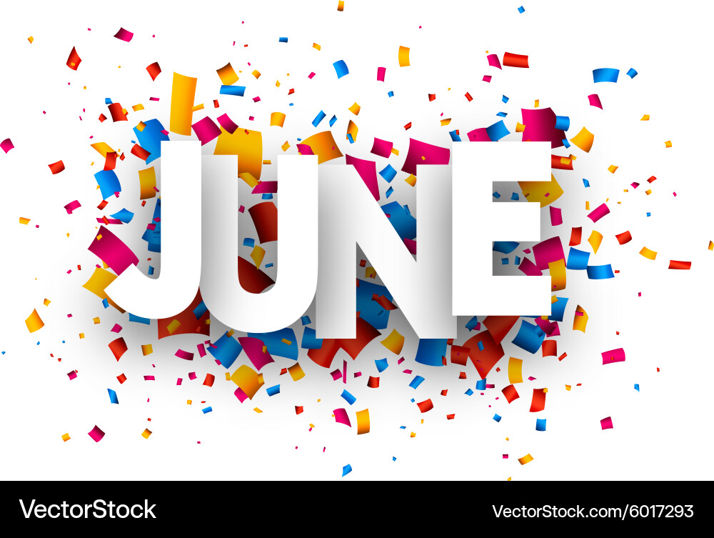 June sign Royalty Free Vector Image - VectorStock