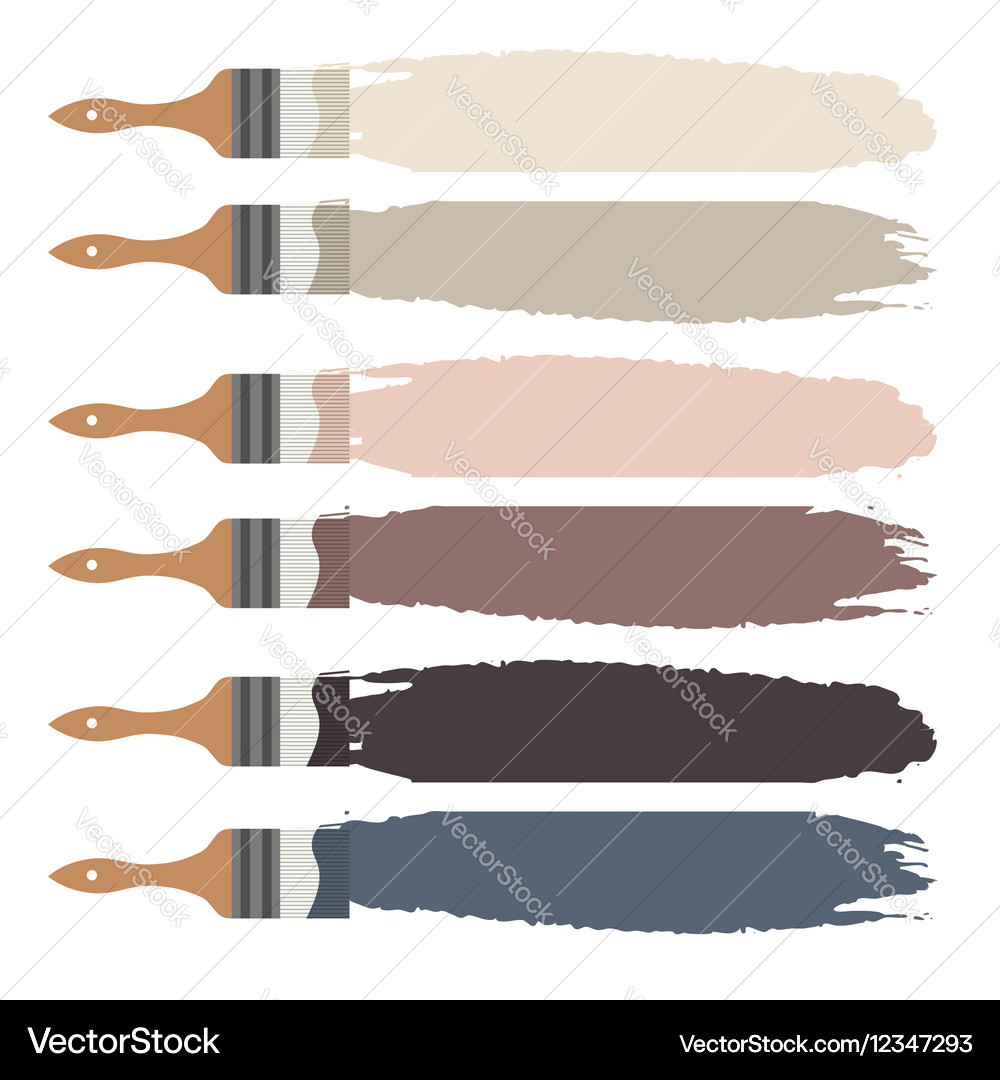 Paint Swatch and Brush Strokes Royalty Free Vector Image