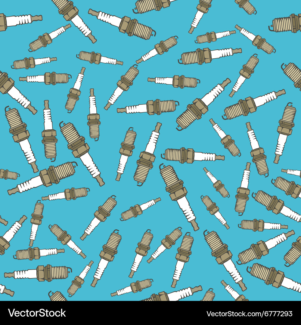 Spark plugs seamless pattern Royalty Free Vector Image