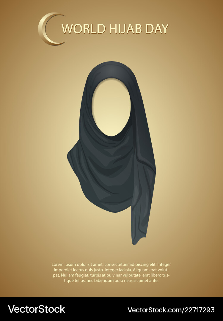 World hijab day poster Royalty Free Vector Image