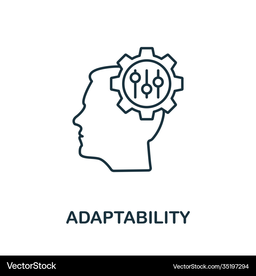 Adaptability icon line style element from life Vector Image