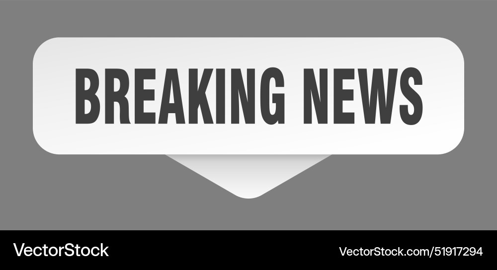 Breaking news sticker sign isolated Royalty Free Vector