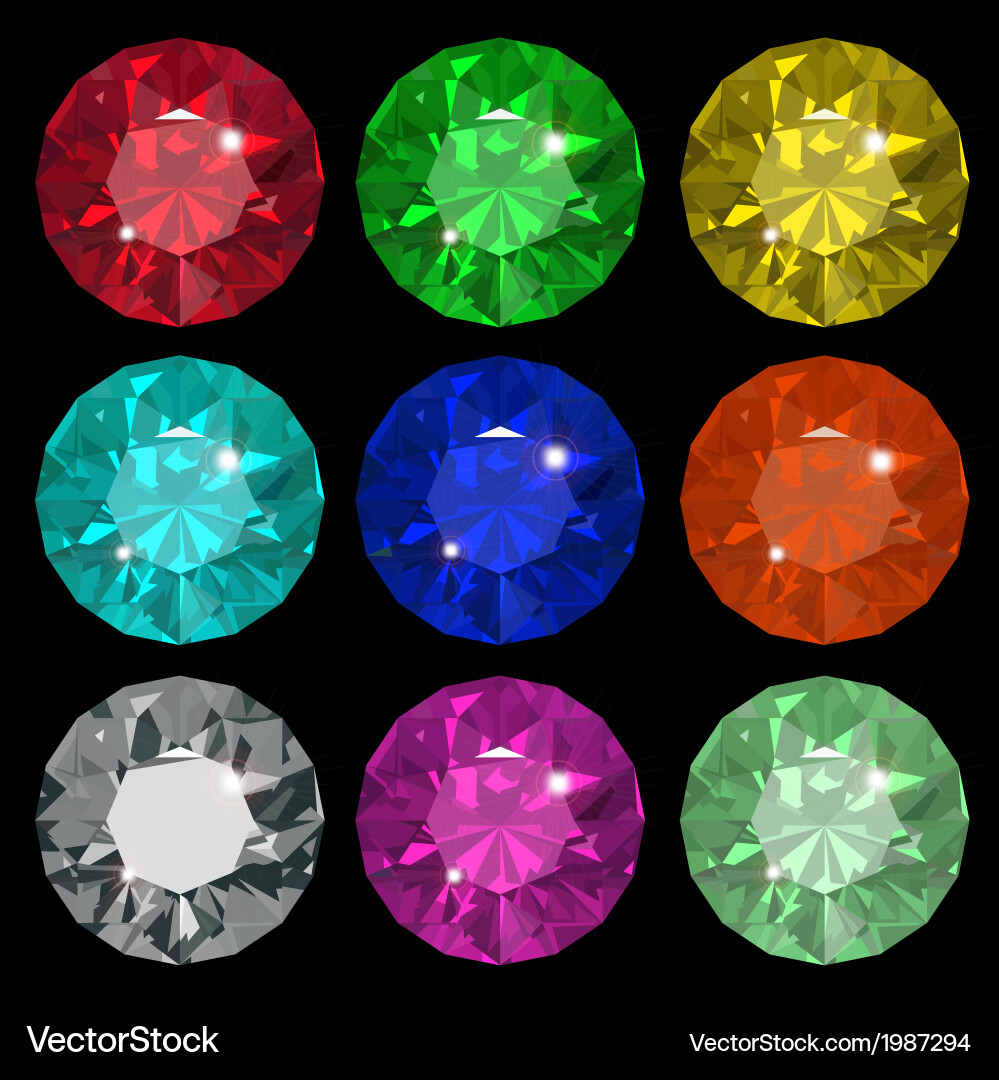 Jewel set Royalty Free Vector Image - VectorStock