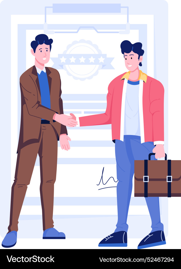 Loan agreement Royalty Free Vector Image - VectorStock