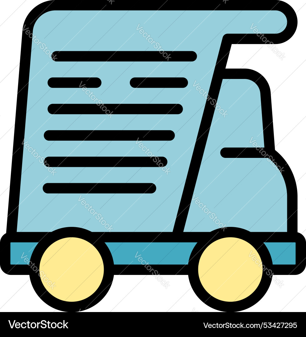 Big blue tipper truck delivering cargo Royalty Free Vector