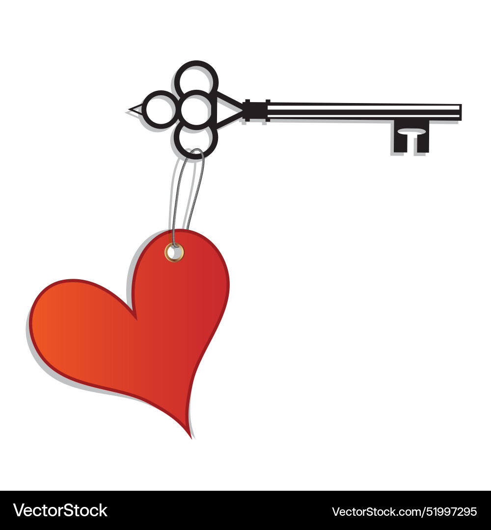 Key to your heart finding pure love Royalty Free Vector