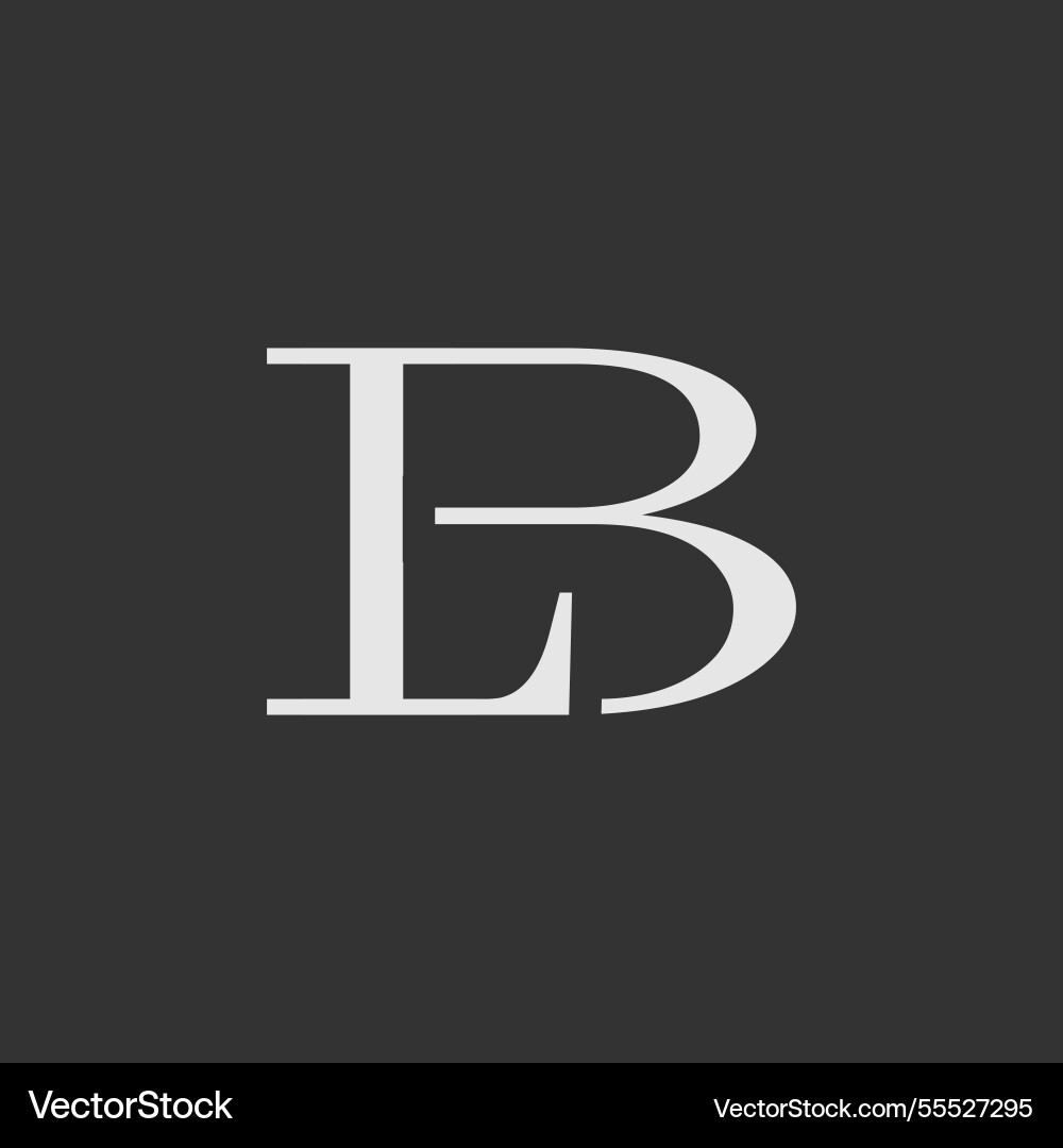 Lb letter logo Royalty Free Vector Image - VectorStock