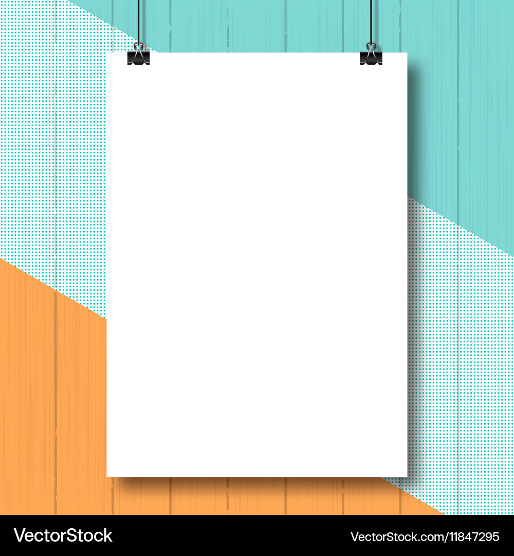 Mock-up vertical poster white a4 paper sheet Vector Image
