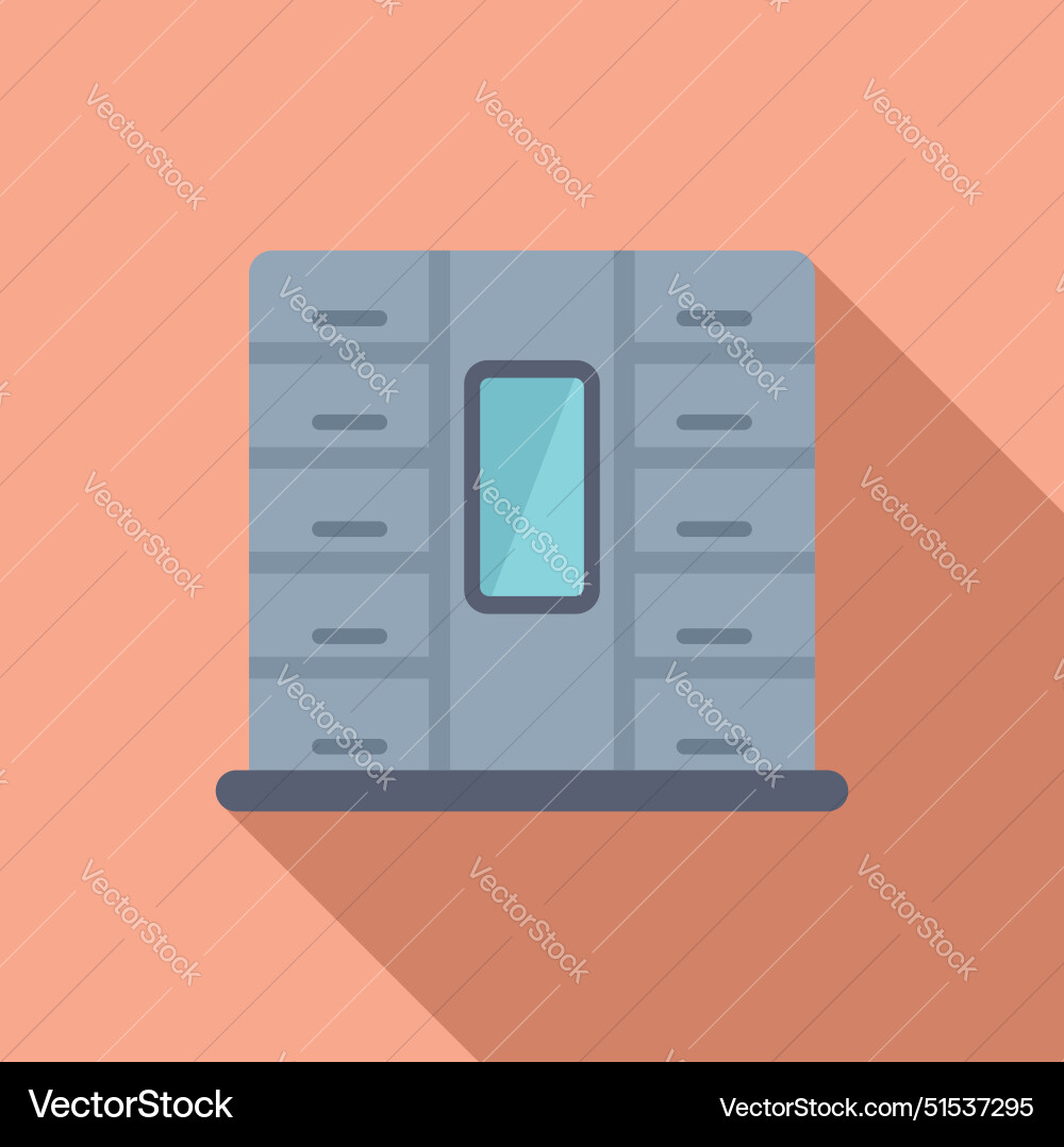 Modern mail room with secure lockers Royalty Free Vector