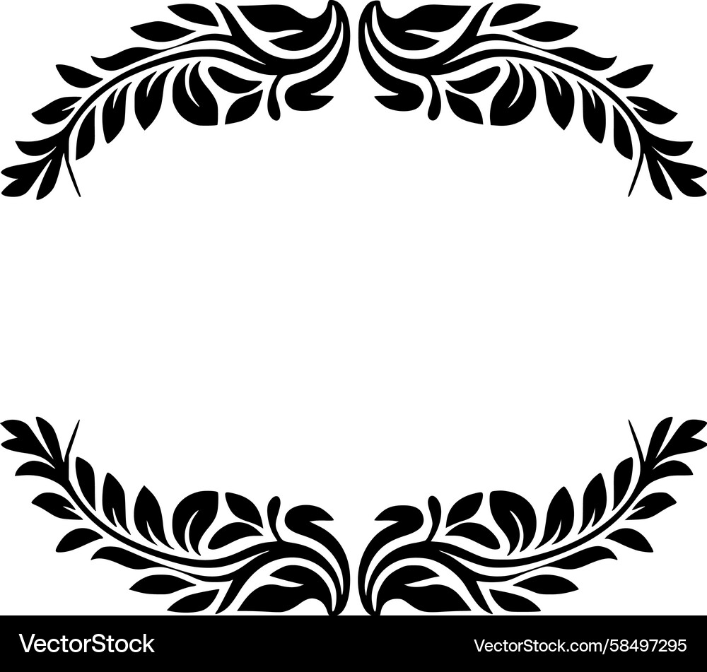 Ornate Laurel Border – Royalty-Free Vector | VectorStock