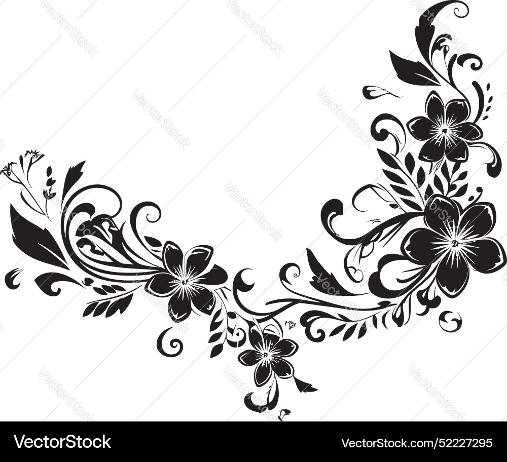 Ornate outlines sleek design highlighting doodle Vector Image