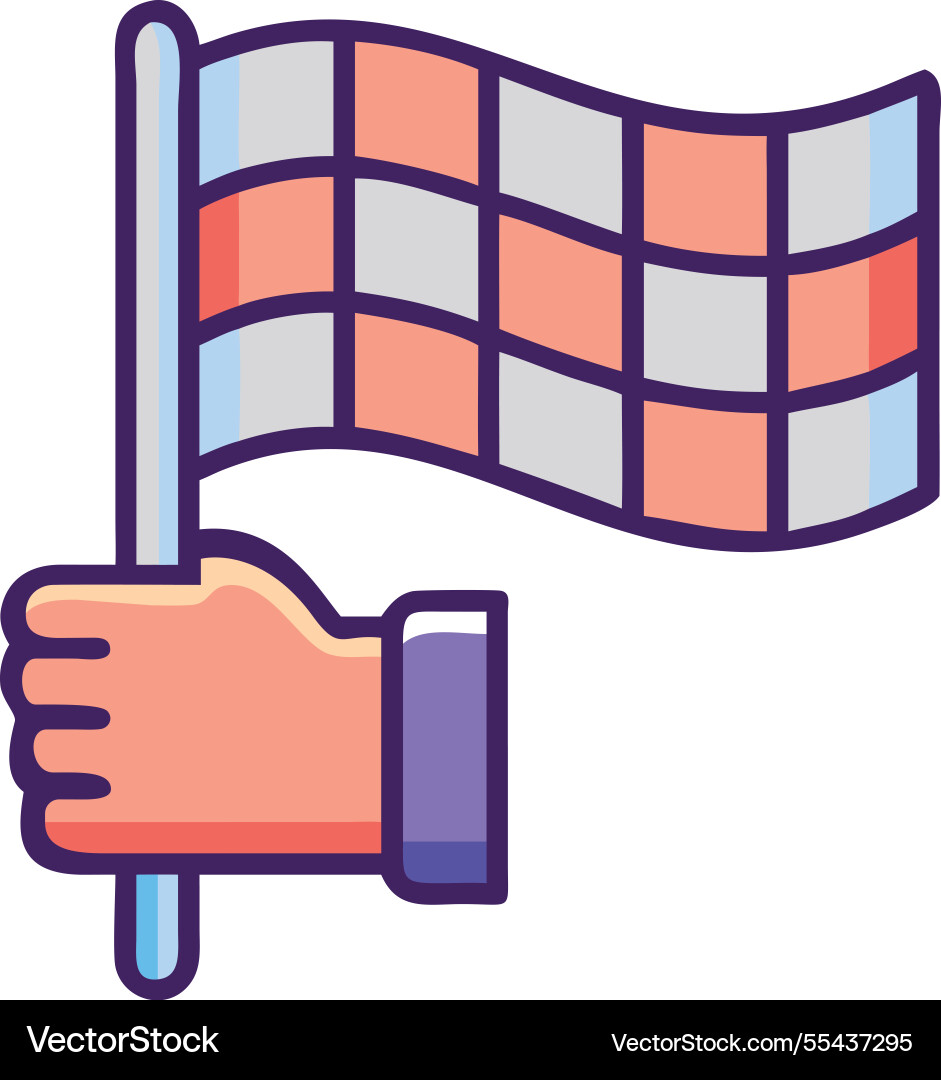 Running finish line flag icon Royalty Free Vector Image