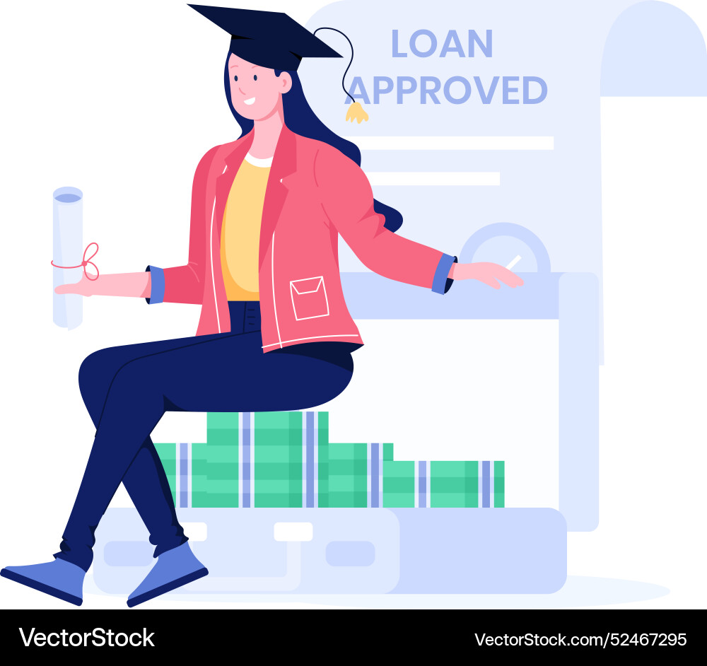 Student loan Royalty Free Vector Image - VectorStock