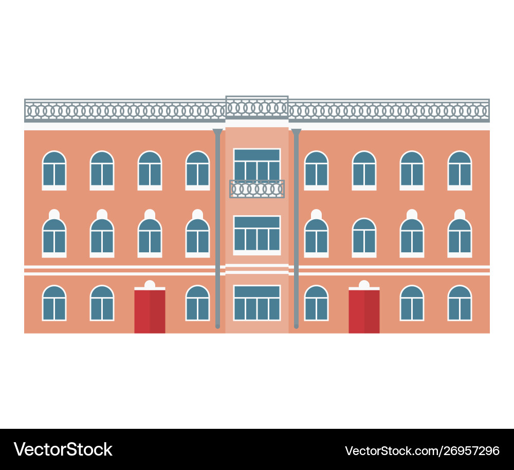 Building old town Royalty Free Vector Image - VectorStock
