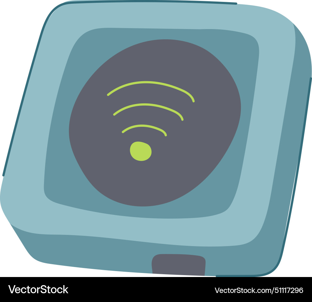 Compact travel router cartoon Royalty Free Vector Image