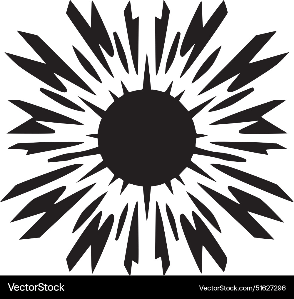 Explosion - minimalist and simple silhouette Vector Image