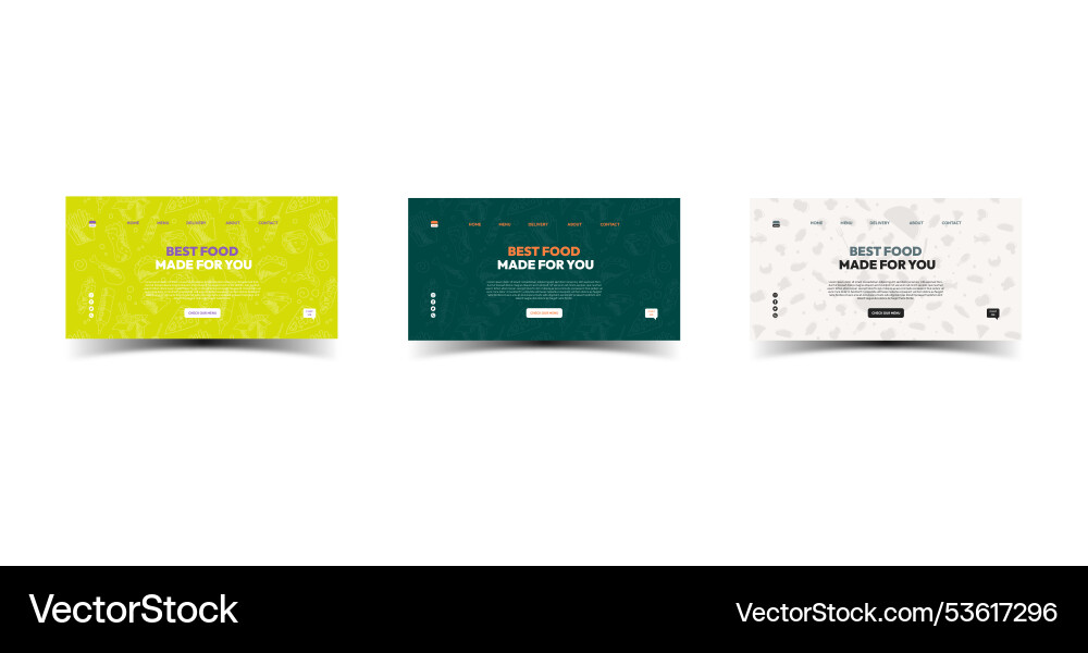 Flat landing page template Royalty Free Vector Image