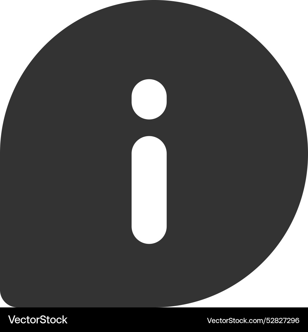 Information black icon helpdesk service ui symbol Vector Image