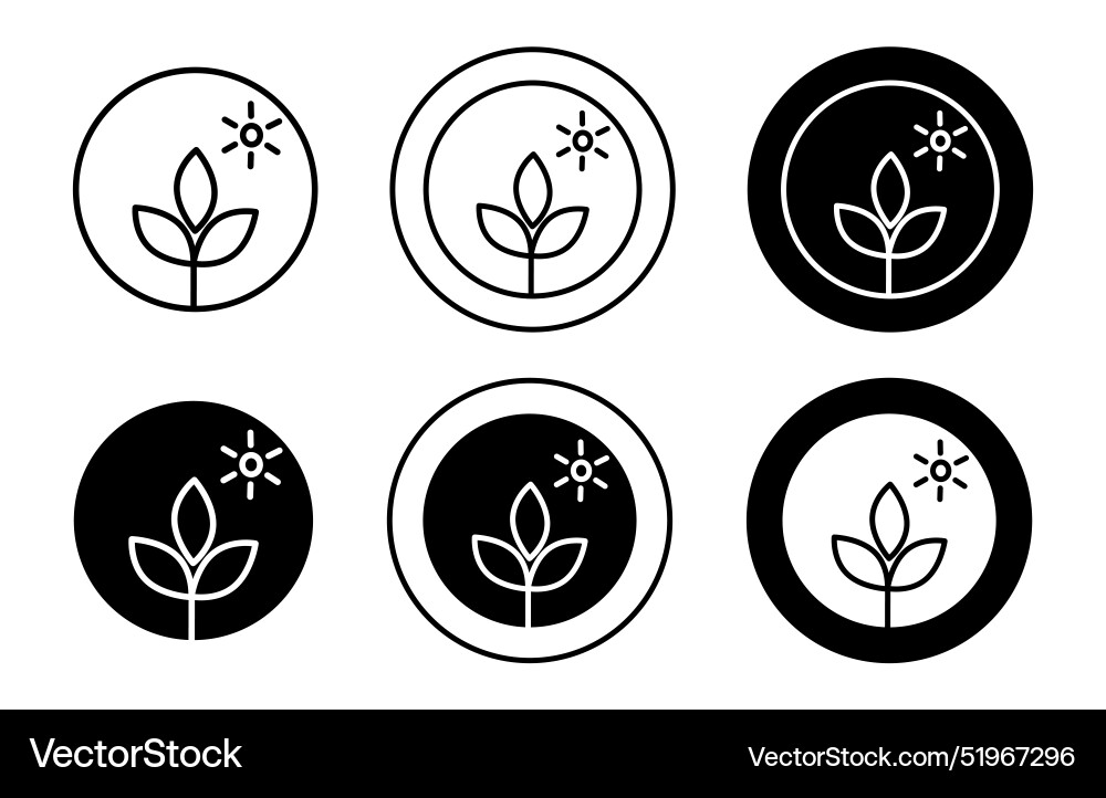 Plant based protein simple icon collection set Vector Image