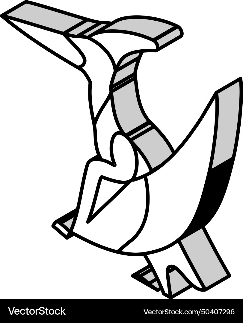 Pteranodon dinosaur animal isometric icon Vector Image