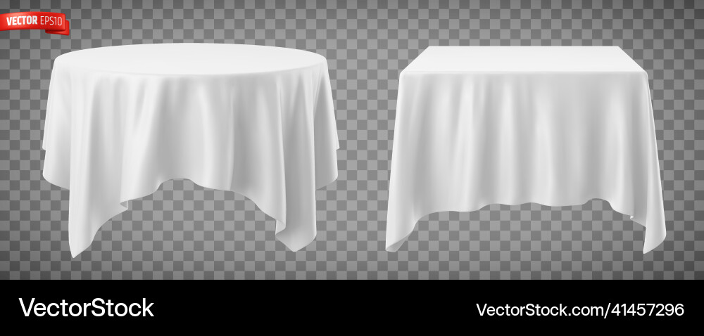 Realistic tablecloths Royalty Free Vector Image