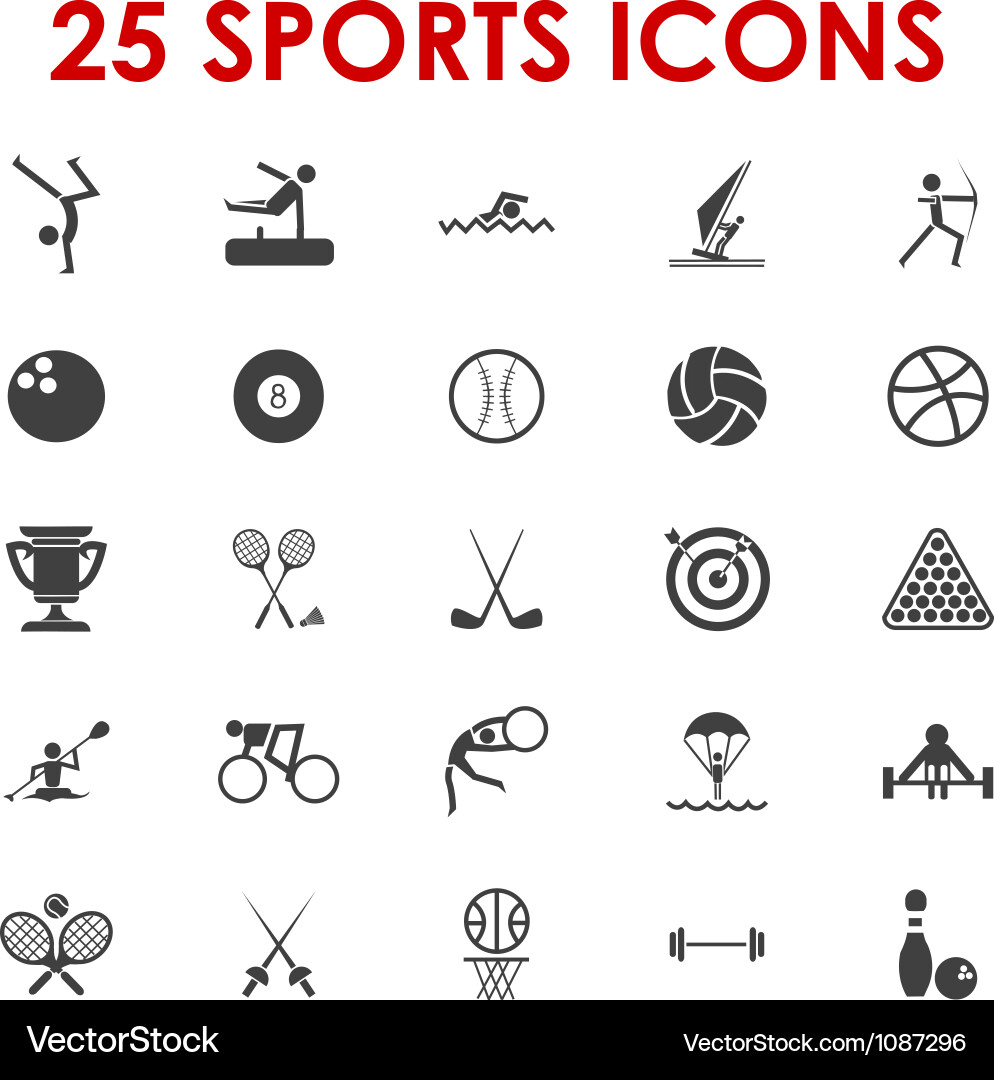Sports icons Royalty Free Vector Image - VectorStock