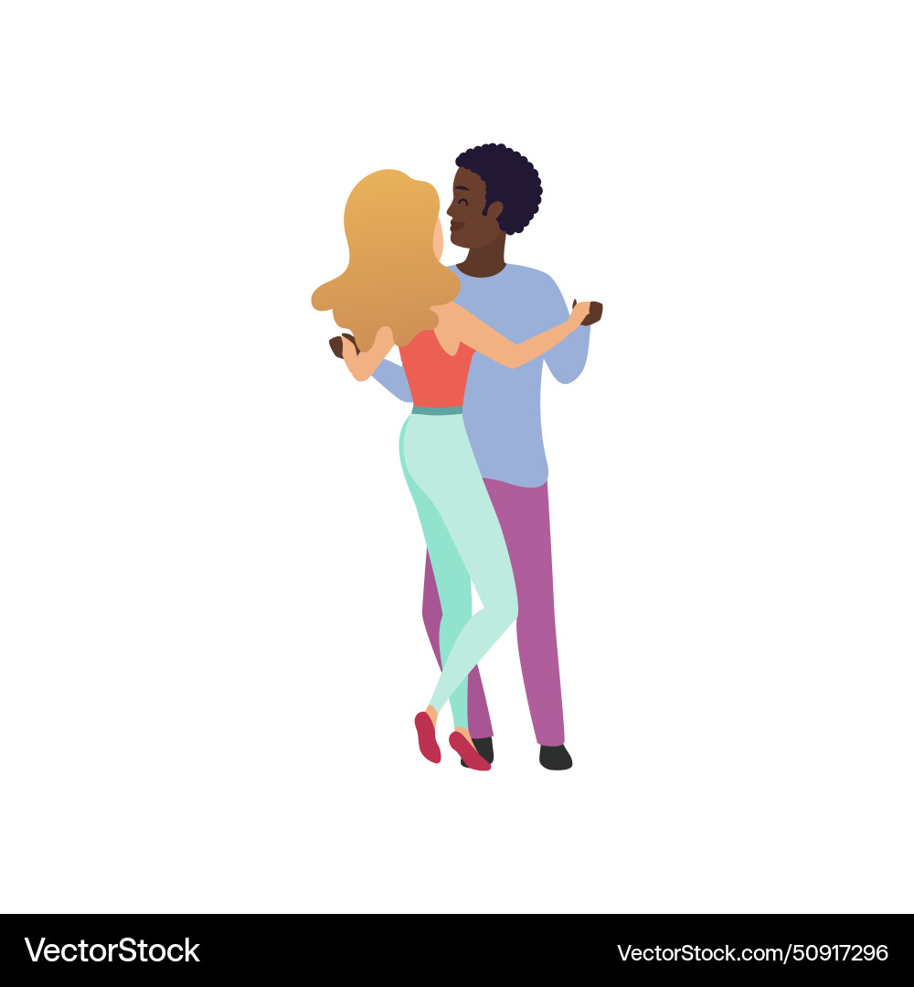 Stylized dancing couple performance Royalty Free Vector