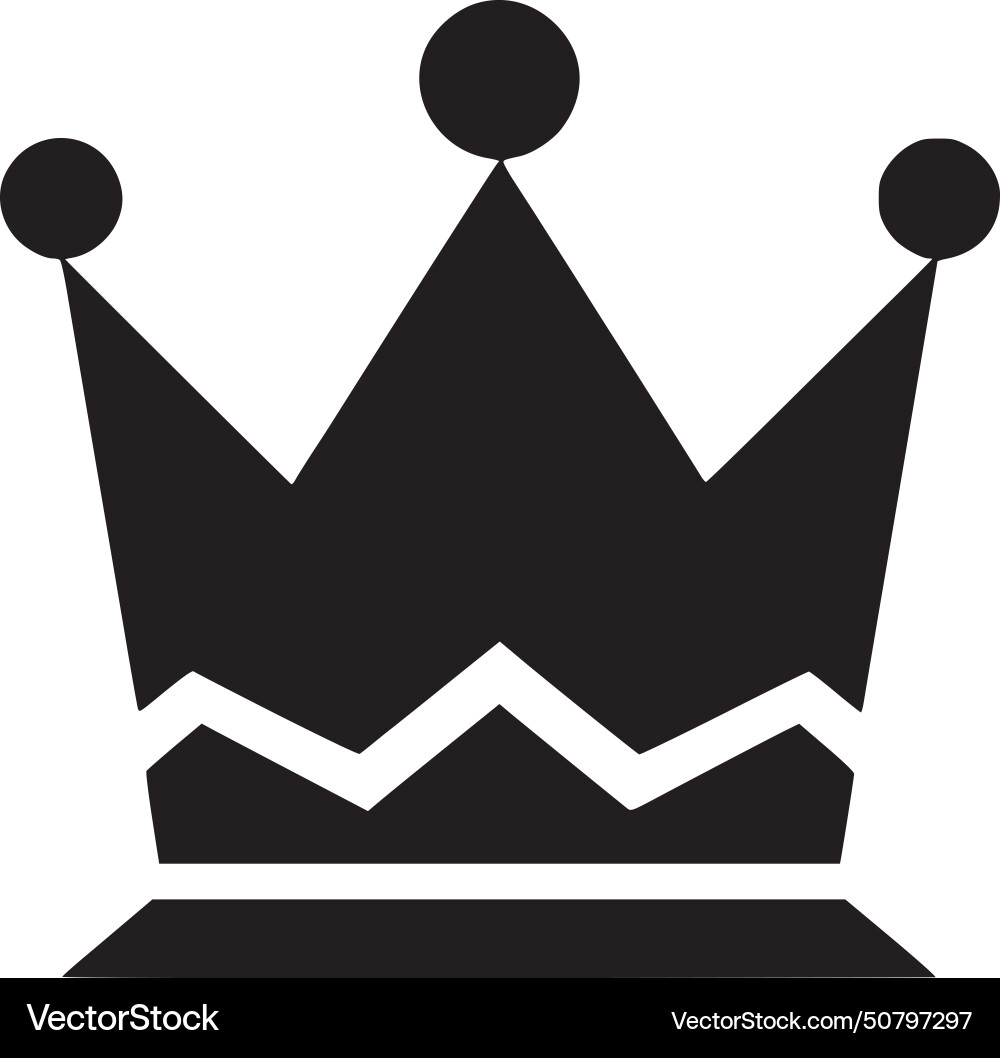 Crown - minimalist and simple silhouette Vector Image