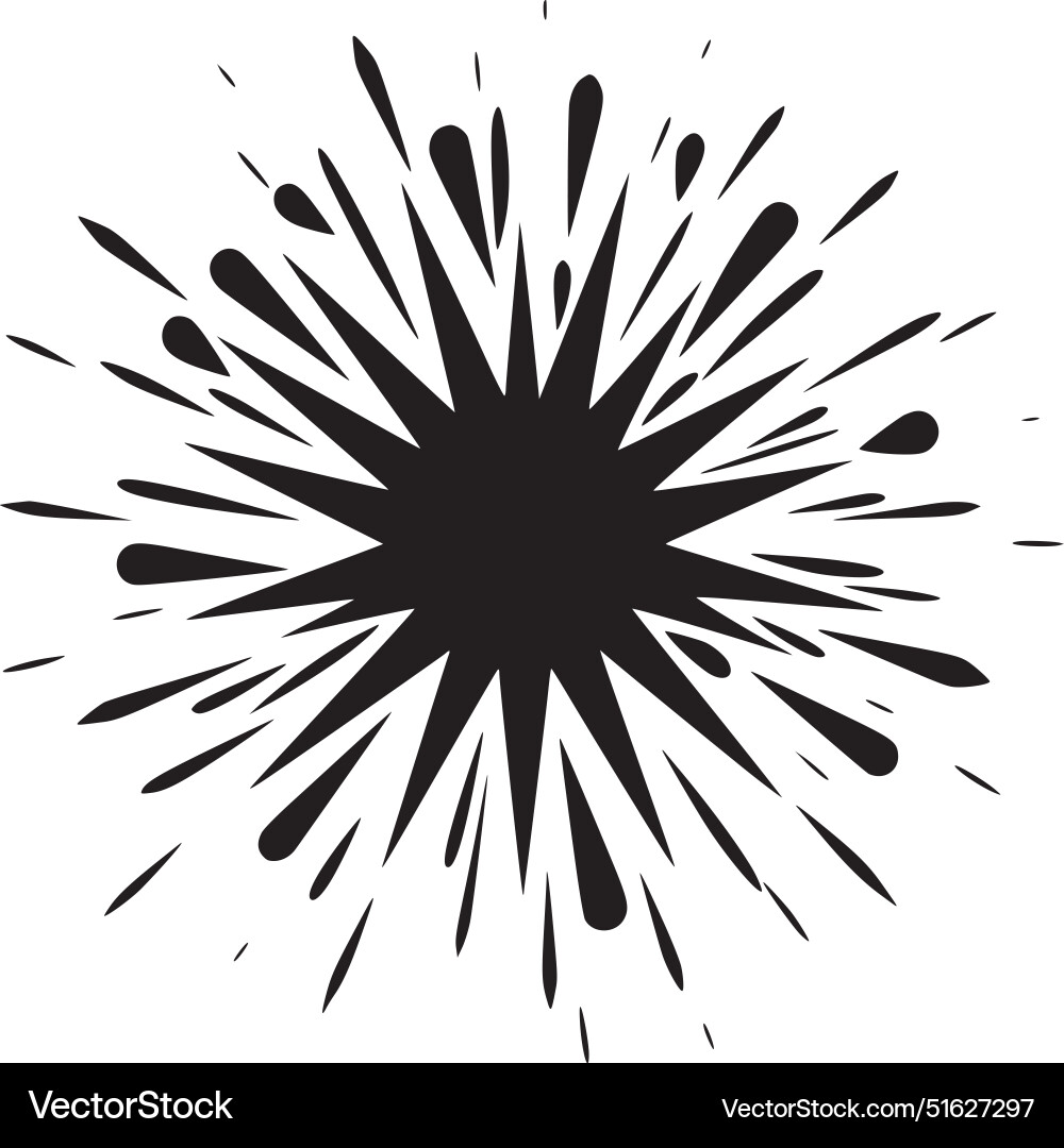 Explosion - minimalist and flat logo Royalty Free Vector