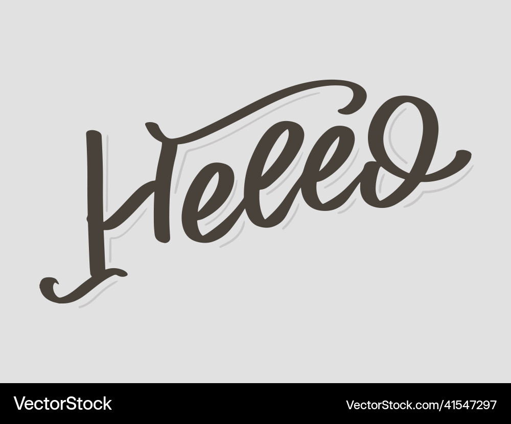 Hello in hand drawn style world lettering Vector Image