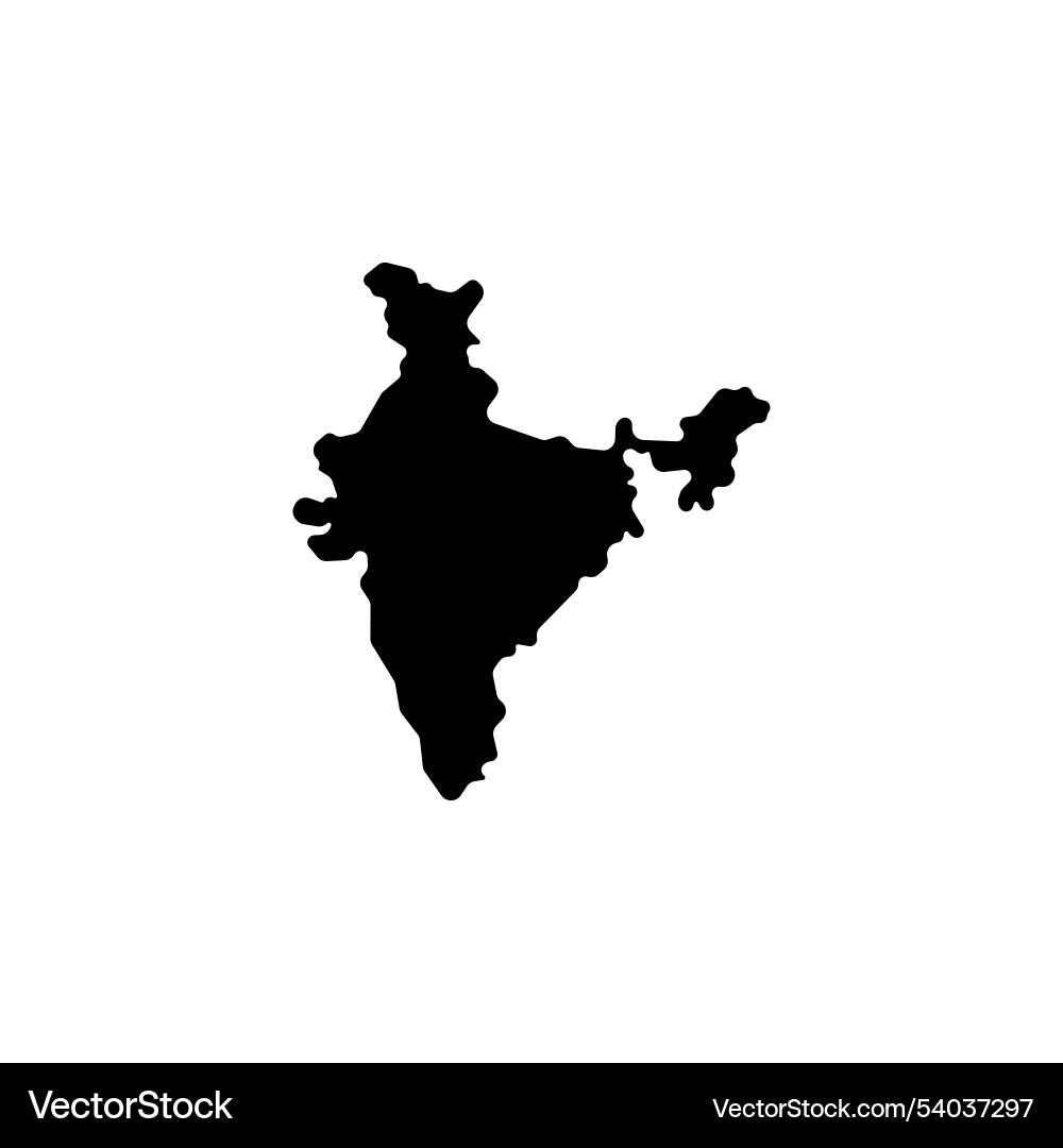 India country map border icon Royalty Free Vector Image