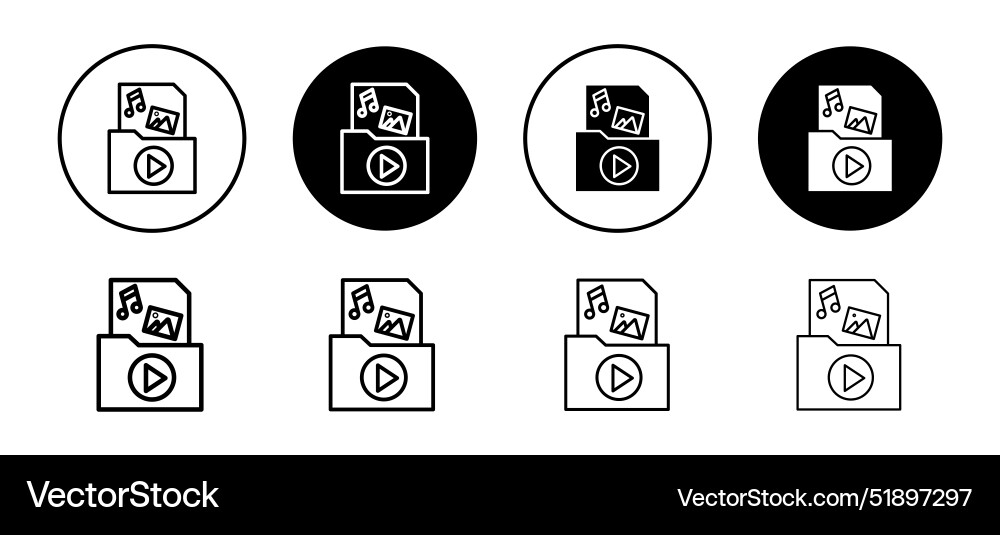 Multimedia files icon showing digital media Vector Image