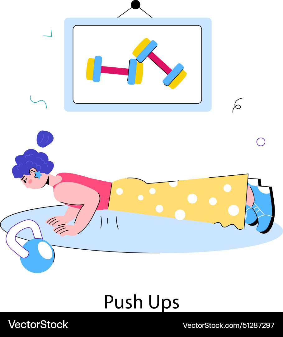 Push ups Royalty Free Vector Image - VectorStock