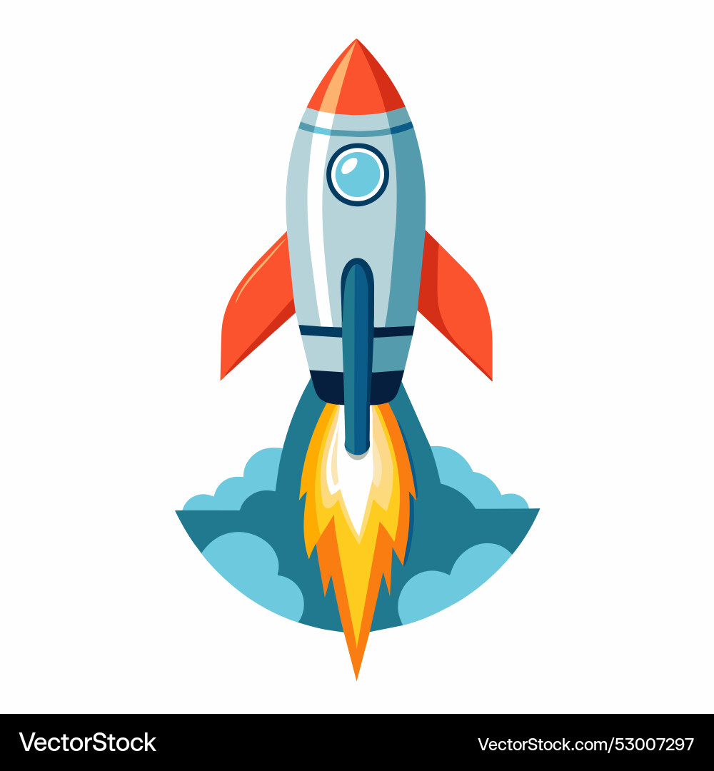 Rocket space drawing Royalty Free Vector Image