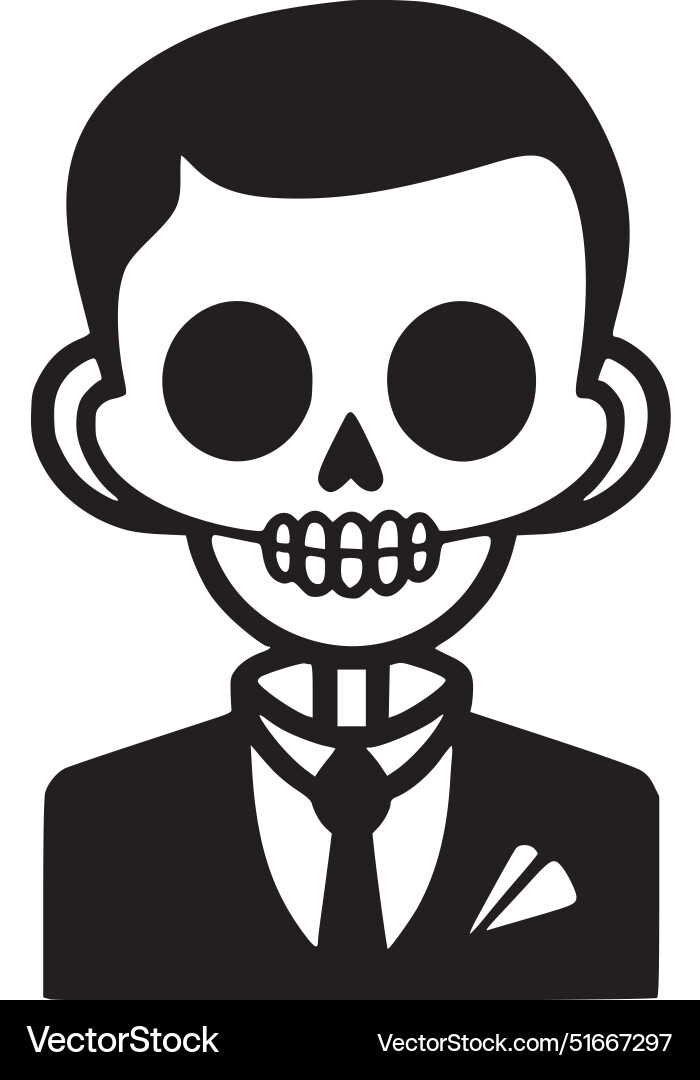 Skeleton - minimalist and flat logo Royalty Free Vector