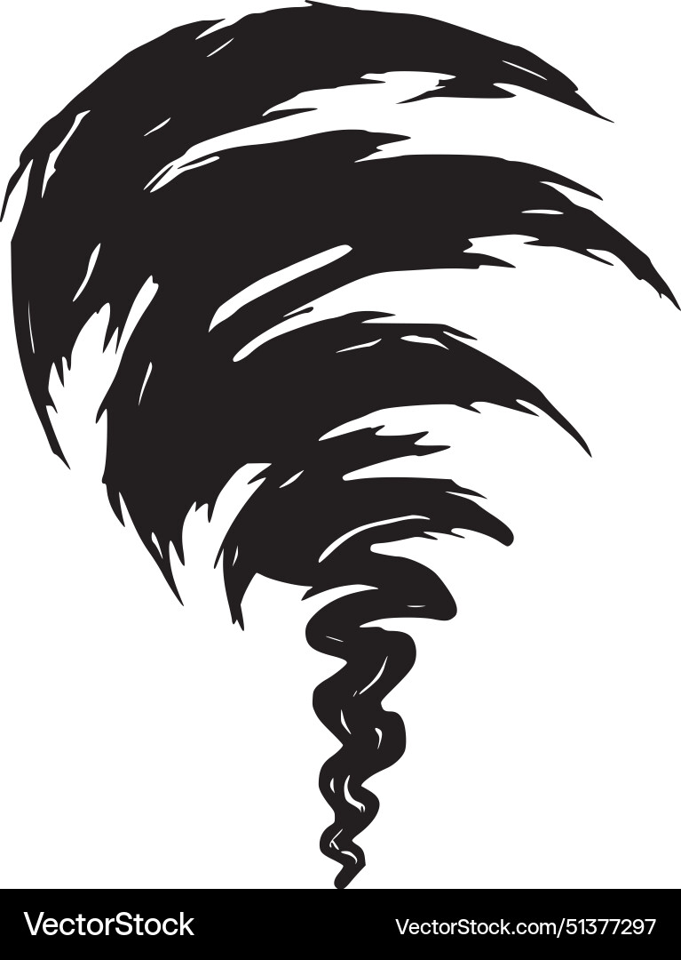 Tornado - black and white Royalty Free Vector Image