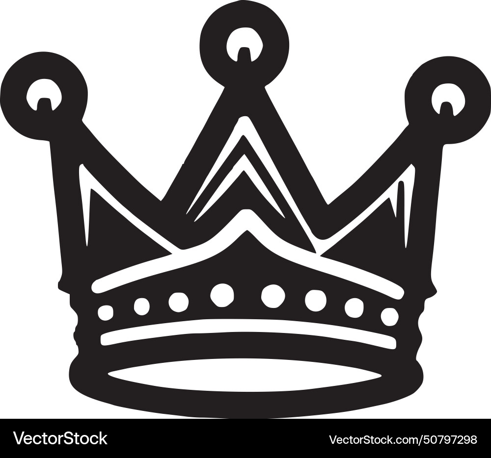 Crown - minimalist and simple silhouette Vector Image