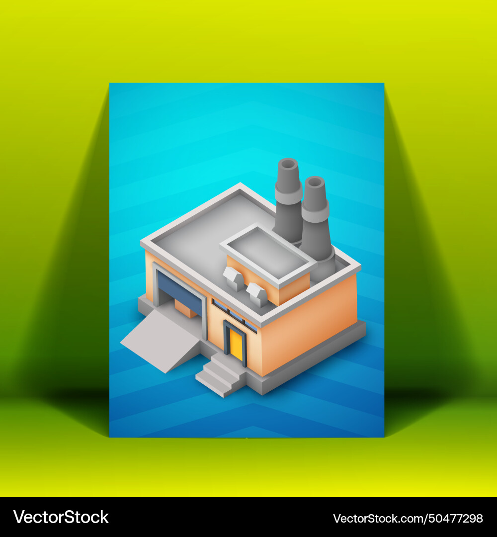 Factory premises poster Royalty Free Vector Image