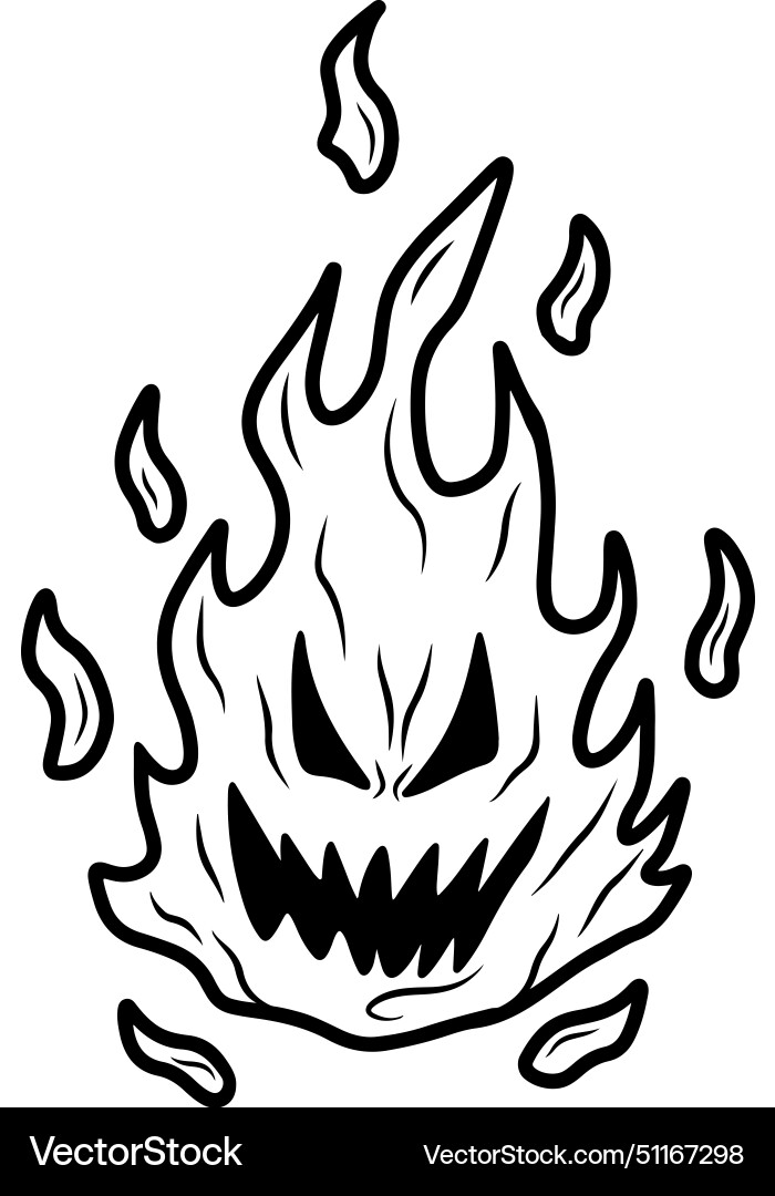 Fire smile Royalty Free Vector Image - VectorStock