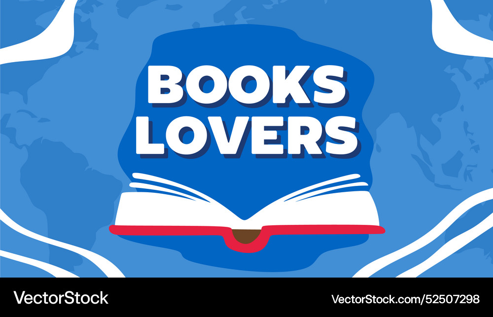 Happy book lovers day with books Royalty Free Vector Image