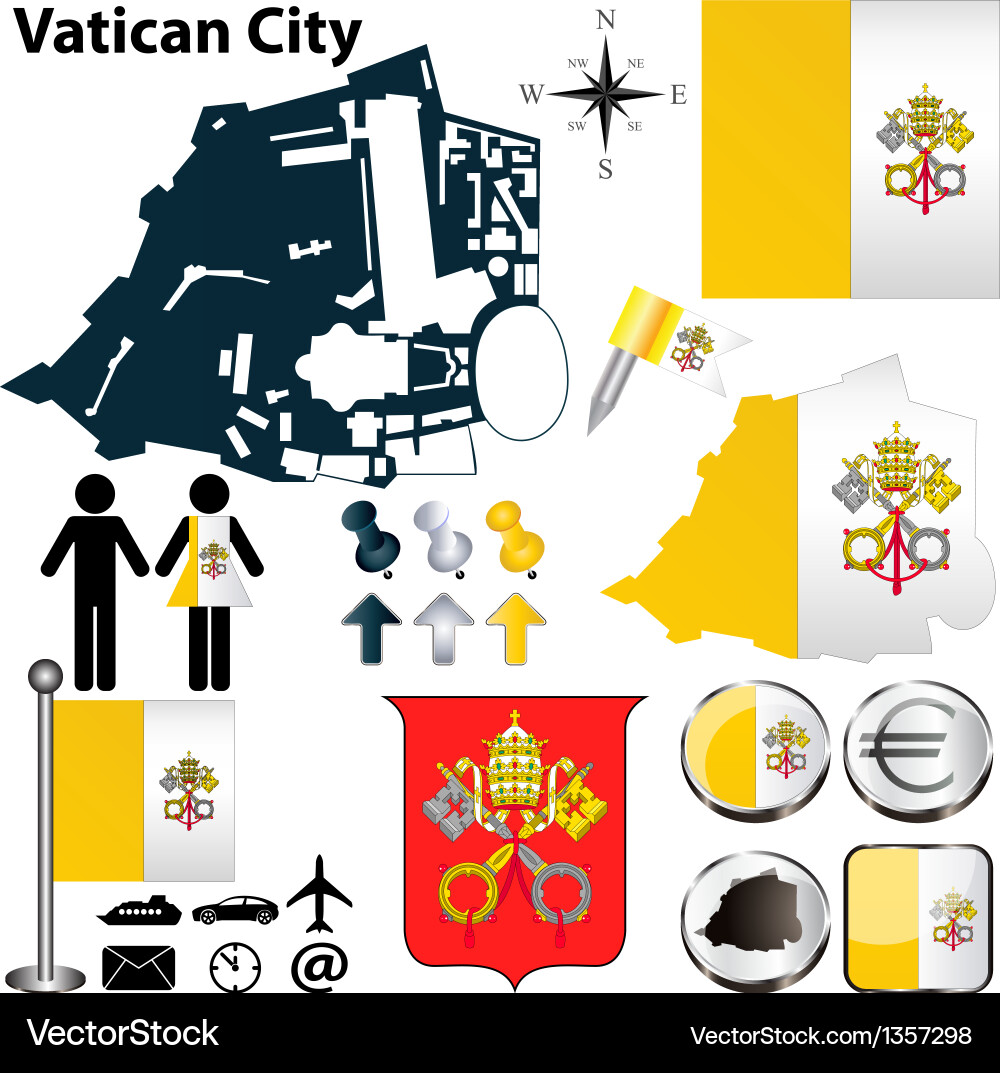 Map of vatican city Royalty Free Vector Image - VectorStock