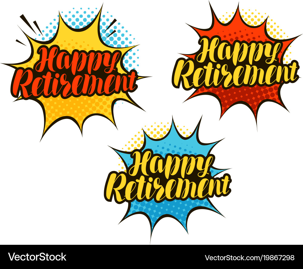 Retro Retirement Celebration Royalty Free Vector Image