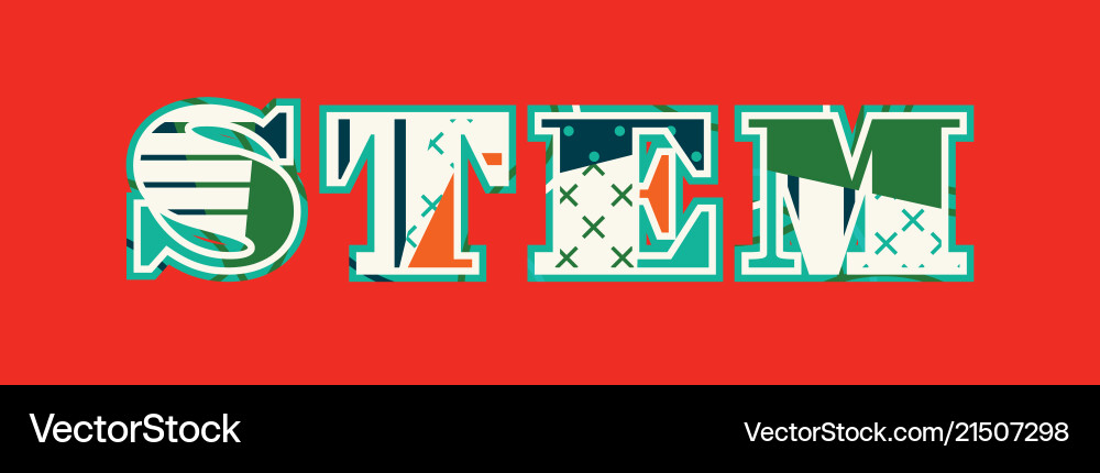 Stem concept word art Royalty Free Vector Image